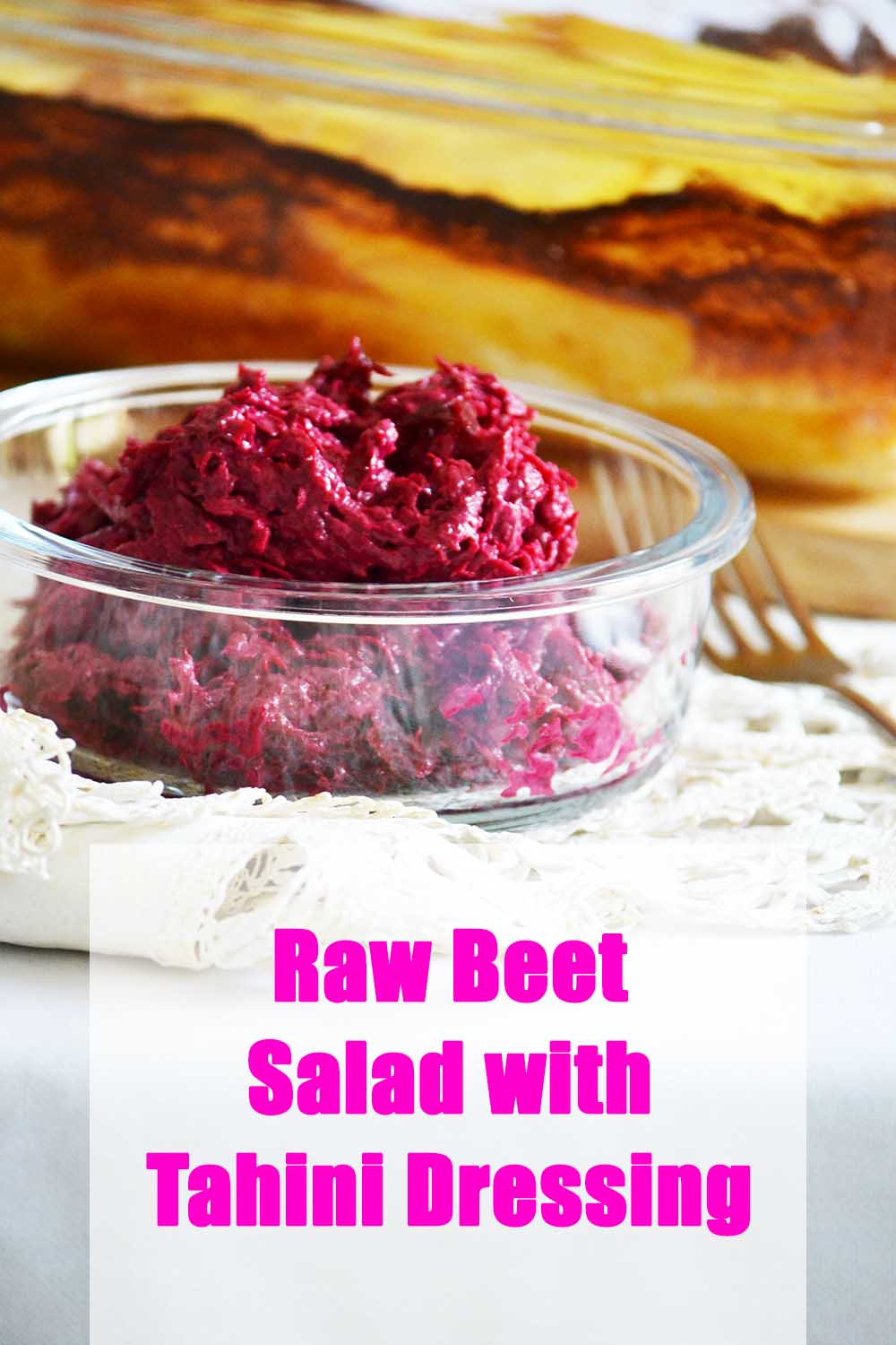 Raw Beet Salad with Tahini Dressing | MYREILLE RECIPES